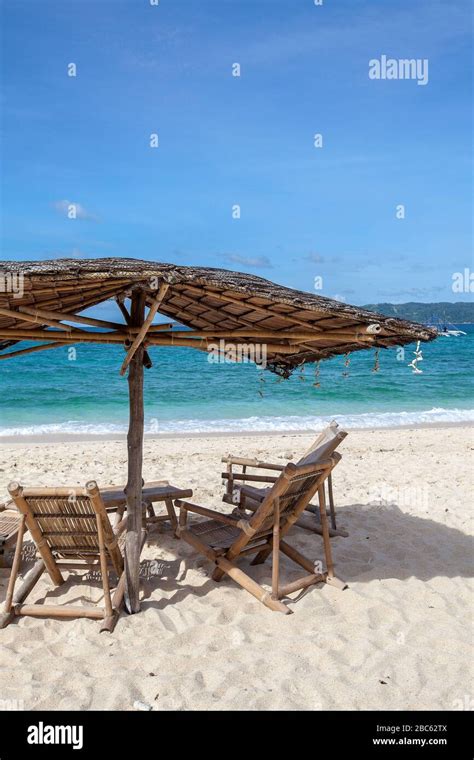 Boracay Island Beautiful Beach Puka Shell Beach Philippines Stock