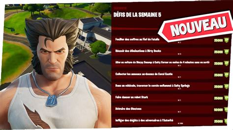 LISTE COMPLÈTE DES DÉFIS SEMAINE 5 SAISON 4 DE FORTNITE YouTube