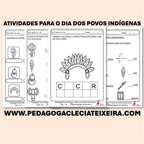 Atividades para o Dia dos Povos Indígenas Clécia Teixeira