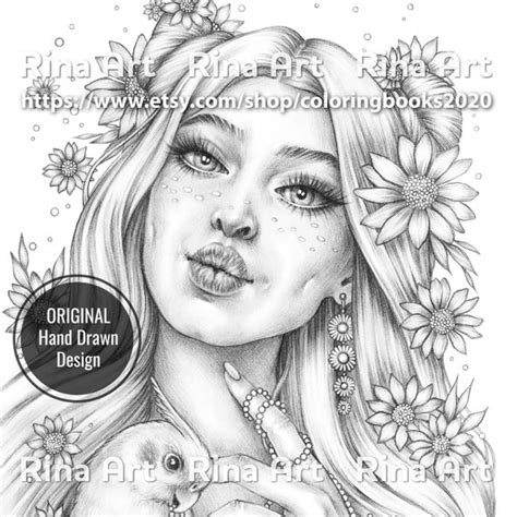 Summer mood Coloring Page Printable Adult Colouring Pages Etsy Österreich