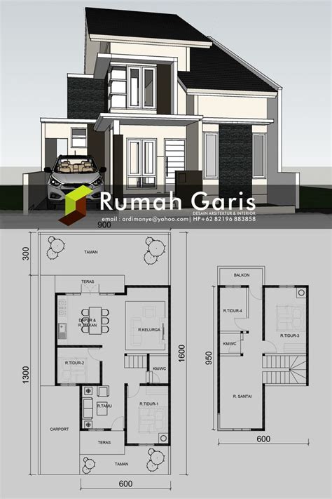 Desain Denah Dan Tampak Rumah Minimalis Lantai M Artofit