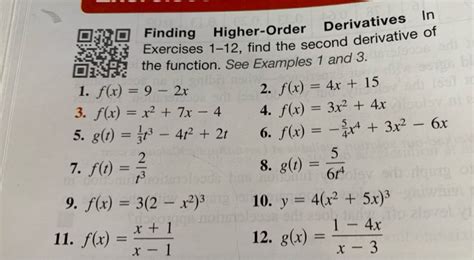 free higher order derivatives worksheet download free higher order derivatives worksheet png
