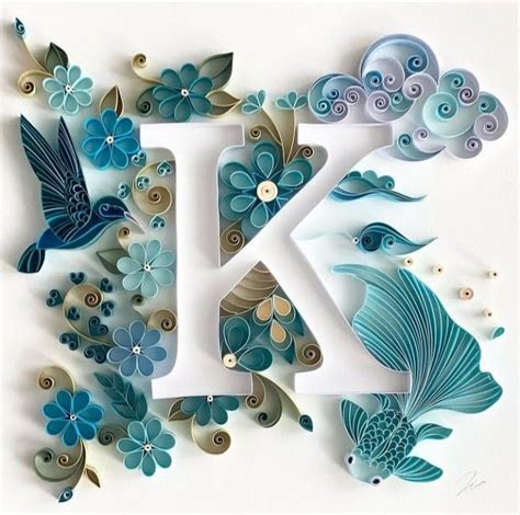 Quilling Paper Letters Beautiful Paper Quilling Art In Quilling