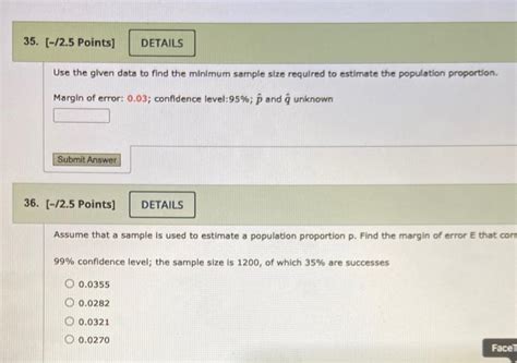 solved use the given data to find the minimum sample size