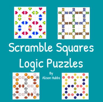 Scramble Squares Logic Puzzles Printable By Alison Hubbs TPT