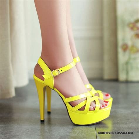 Buty Na Obcasie Damskie Seksowna Wysokie Obcasy Platforma Lato Z Grub