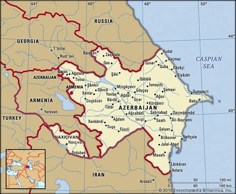 Карта Азнрбайджана описание страны информация география столица факты