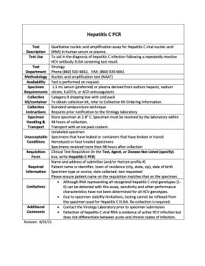 Fillable Online Hepatitis C Virus Screening Diagnosis And