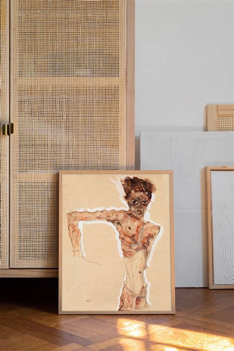 Egon Schiele Naked Man Self Portrait 1911 Print Egon Etsy