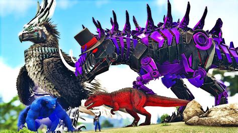Usei Os Dinossauros Mais Poderosos Pra Evoluir SUPER MODS ARK