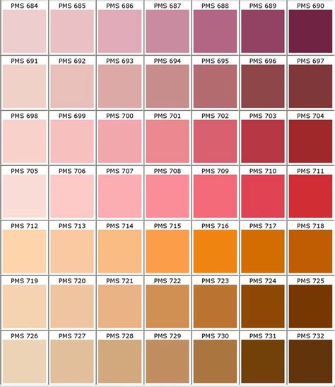 Pantone Matching System Color Chart PMS Colors Used For Printing Use