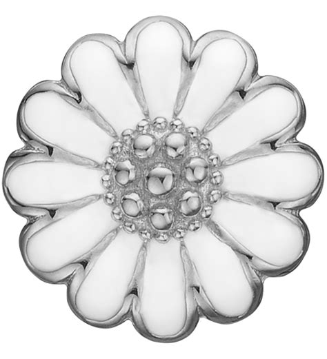 Sølv marguerit charm til armbånd UDSALG