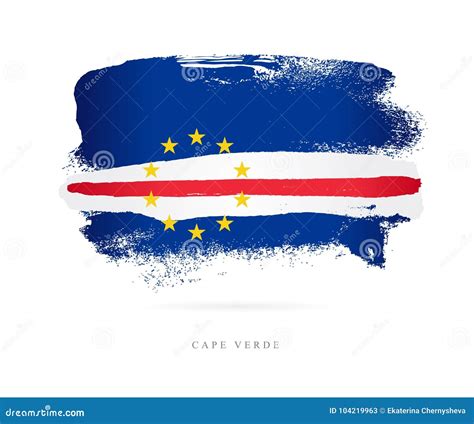 Bandeira De Cabo Verde Conceito Abstrato Ilustração do Vetor