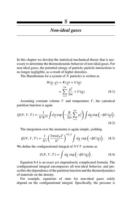 non ideal gases chapter 8 statistical thermodynamics and stochastic kinetics