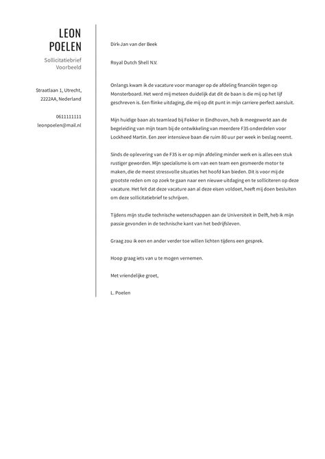 Voorbeeldbrief Open Sollicitatiebrief Voorbeeld Gratis