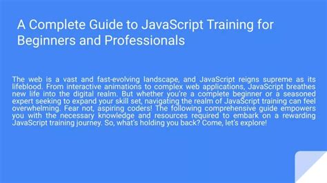 Ppt Javascript Training In Noida Powerpoint Presentation Free