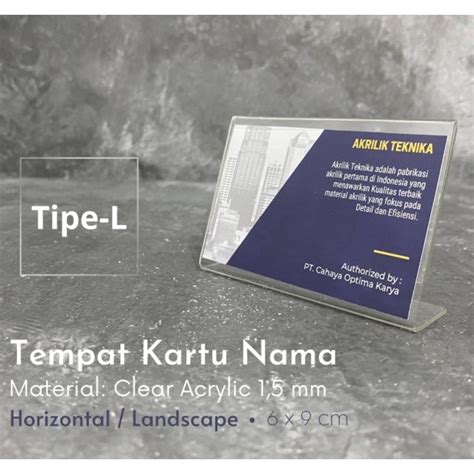 Jual Tempat Kartu Nama Akrilik Card Holder Acrylic Shopee Indonesia