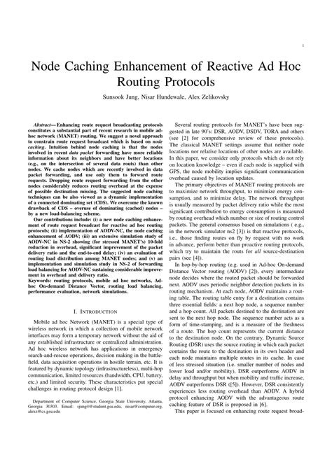 pdf node caching enhancement of reactive ad hoc routing protocols [manet]