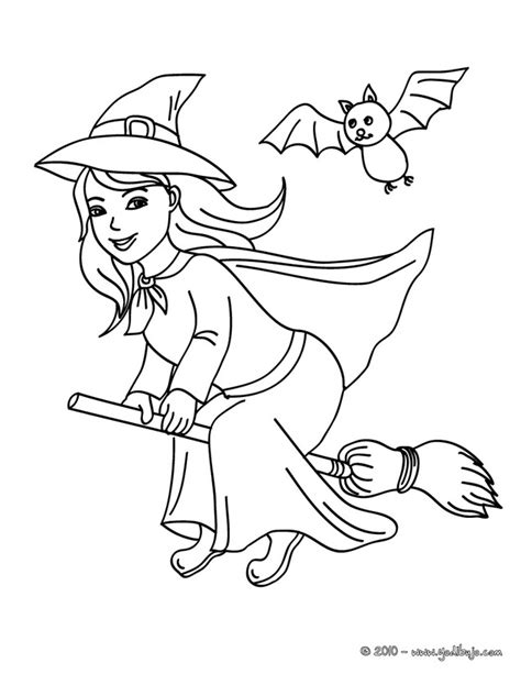 Brujas lindas para pintar en Halloween Colorear imágenes