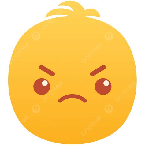 Express O De Raiva Emoji Amarelo Vetor Png Bravo Amarelo Emoticon