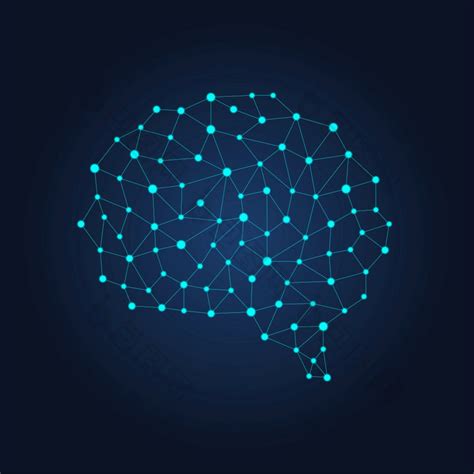 数字人类大脑从节点和连接未来主义的神经网png下载 包图网