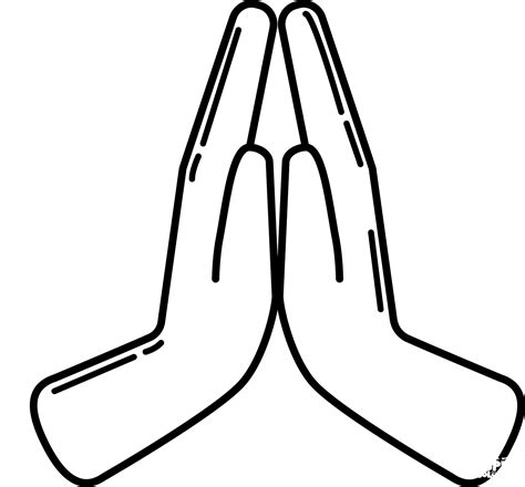 Praying Hands Coloring Page Colouringpages