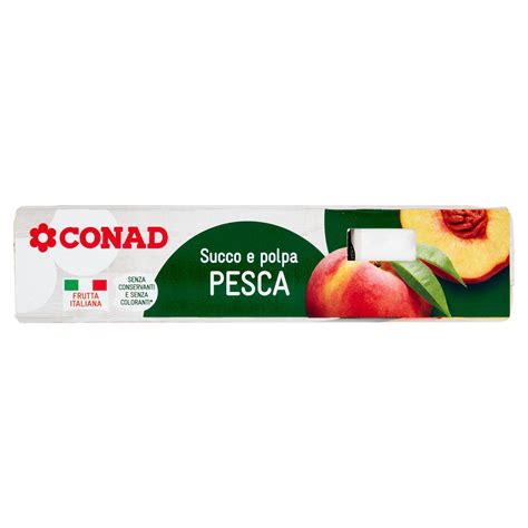 Succo E Polpa Pesca Brick 200ml X 3 Conad Conad