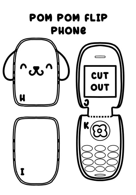 Pom Pom Purin Flip Phone Template Plus Instructions In 2023 Hello