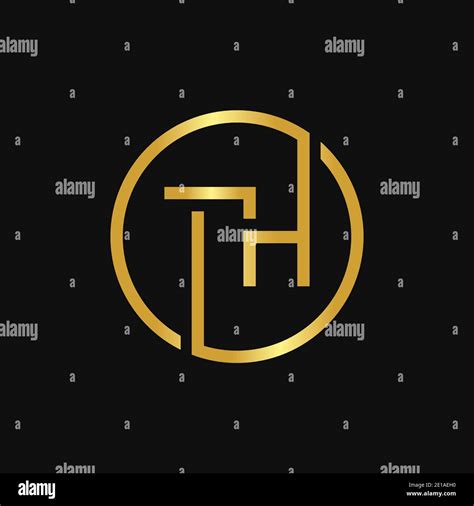 Initial Circle Th Letter Logo Design Vector Template Abstract Letter