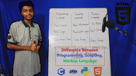 difference between programming scripting and markup languages youtube