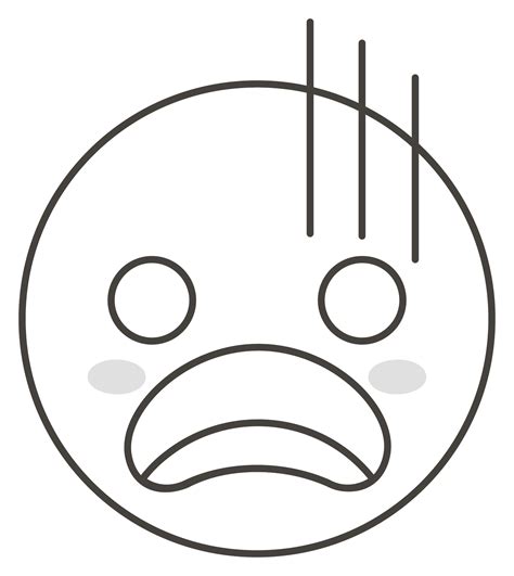 Anguished Face Coloring Page ColouringPages