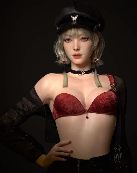 Big Boobs Model Asian Anime Girls CGI Digital Art Game CG Boobs