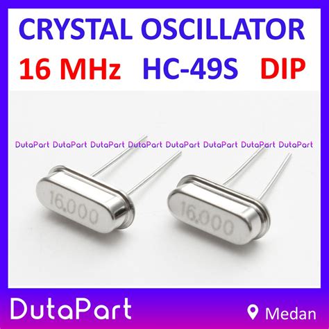 Jual Crystal Oscillator 16MHz XTAL Clock Osilator 16 000 16 Mhz HC 49S