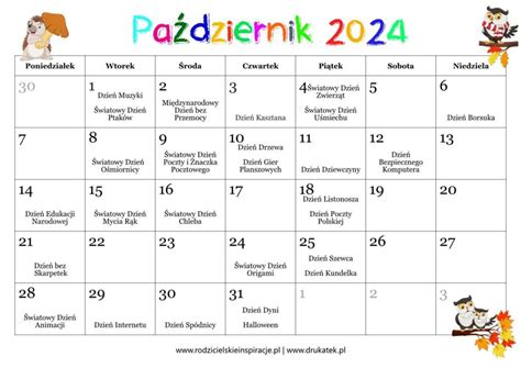 Kalendarz Świąt Nietypowych do druku na 2024 rok
