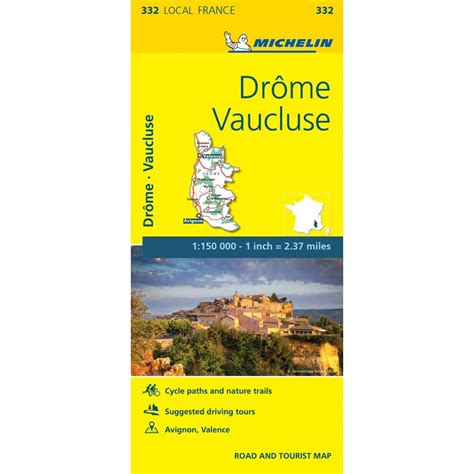 Drome Vaucluse Michelin Local Map 332