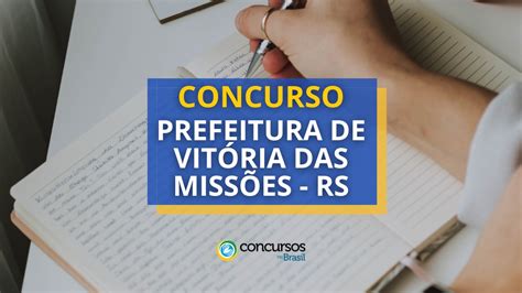 Concurso Prefeitura de Vitória das Missões RS edital e inscrições