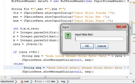Struktur Kontrol If Else Dengan Memanfaatkan Buffered Reader Dengan