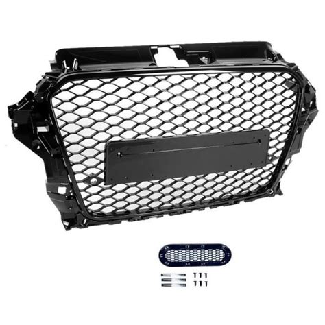 CALANDRE NOIR BRILLANT LOOK RS3 POUR AUDI A3 8V PHASE 1 DE 04 2012 A 04