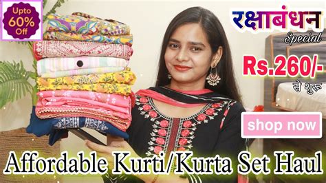Meesho Kurta Set Haul Starting Rs 260 Meesho Festive Anarkali Kurti