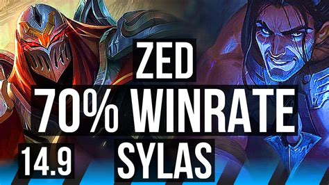 ZED Vs SYLAS MID 70 Winrate 8 Solo Kills 5k Comeback Legendary