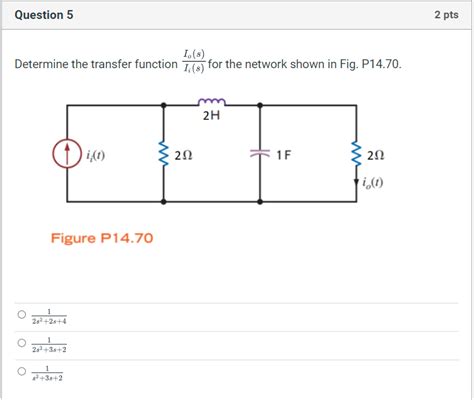 Solved Determine The Transfer Function Ii S Io S For The Chegg