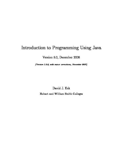 introduction to programming using java pdf