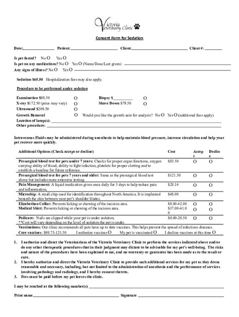 Fillable Online Sedation Consent Form Docx Fax Email Print PdfFiller