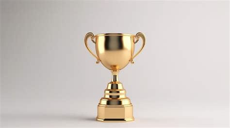 Premium AI Image First Place Gold Trophy Cup Isolated On White