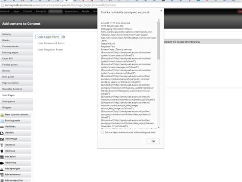 Ajax Error 2466925 Drupal Org