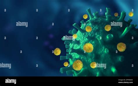 Pathogenic Bacteria Viruses And Microscopic Germs 3D Illustration In