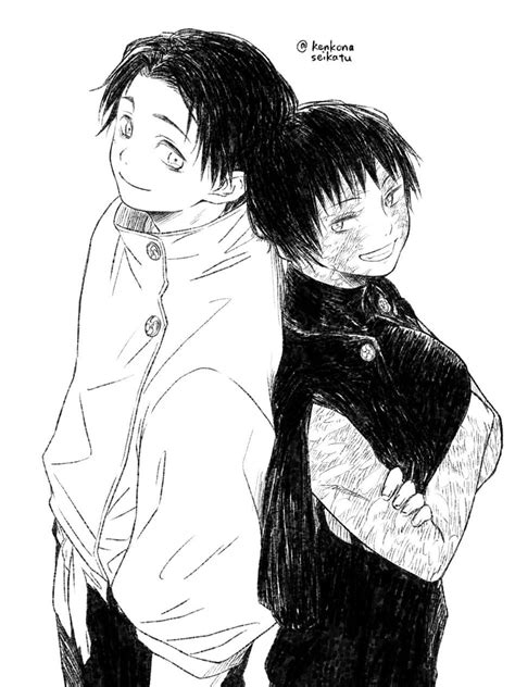 Zen In Maki And Okkotsu Yuuta Jujutsu Kaisen Drawn By Kenkonaseikatu