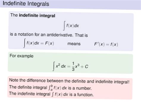 Difference Between Definite And Indefinite Integrals Differbetween