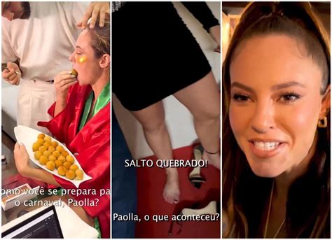 Salto Quebrado Chuva E Look Rasgado Paolla Oliveira Mostra Perrengues