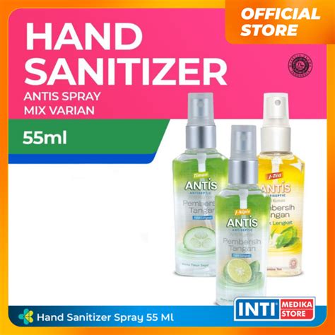 Jual ANTIS Hand Sanitizer Spray Cair 55ml Aroma Timun Jeruk Nipis